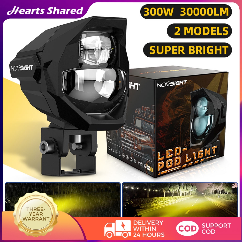 Novsight 300W Mini Driving Light DC 9-100V Double LEDS Motorcycle Work ...
