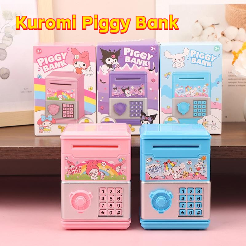 Kuromi Piggy Bank with Secure Storage Girls Boys Toy Coin Banks Toy For ...