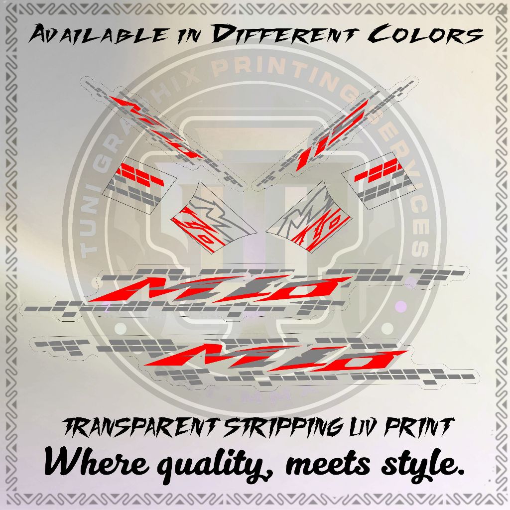 PREMIUM UV PRINT TRANSPARENT - MIO SPORTY - MIO 1 NEW INDO 2025 DECALS ...