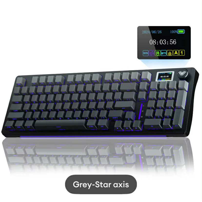 AULA S98 Pro Customized Mechanical Keyboard 96Keys With RGB Light Tri-mode Bluetooth/2.4G/Type-C ...