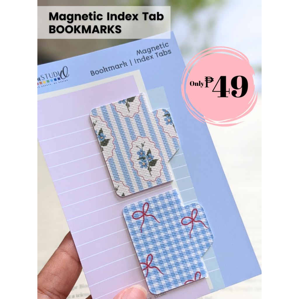 Magnetic Index Tab Bookmarks (2-pc Set) | Aesthetic Magnetic Page Tabs ...