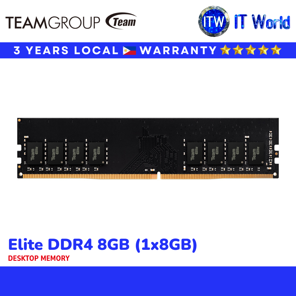TeamGroup Elite DDR4 RAM 8GB (1x8GB) 3200Mhz CL22 Desktop Memory ...