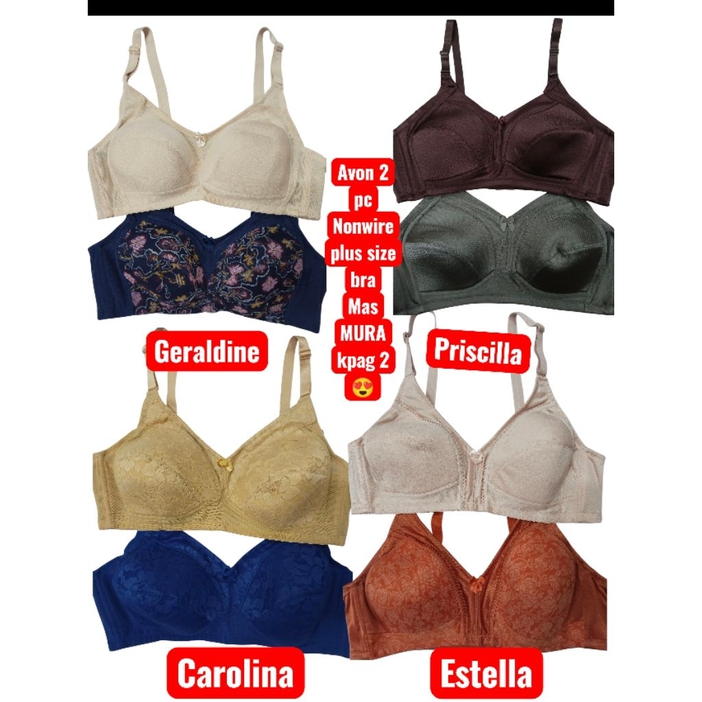AVON BRA 2 PC SET NON WIRE SHAPEMAKER PLUS SIZE | Shopee Philippines