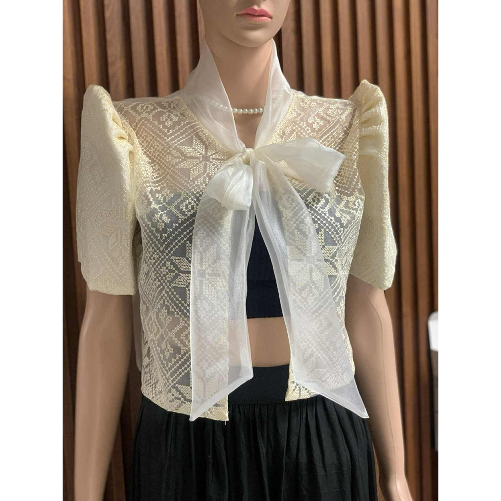 White Modern Bolero Filipiniana - new design | Shopee Philippines