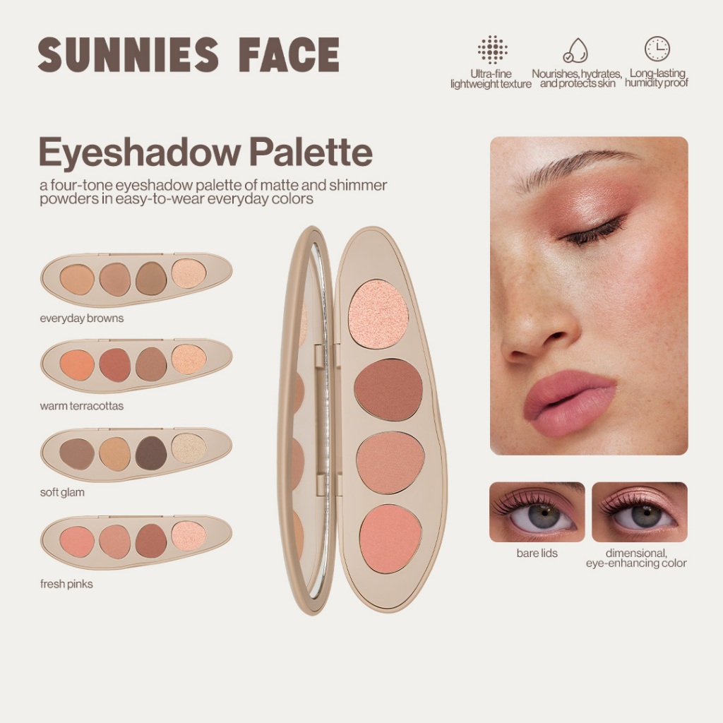 Sunnies Face Healthy Touch Eyeshadow Palette [Curated Eyeshadow Quad ...