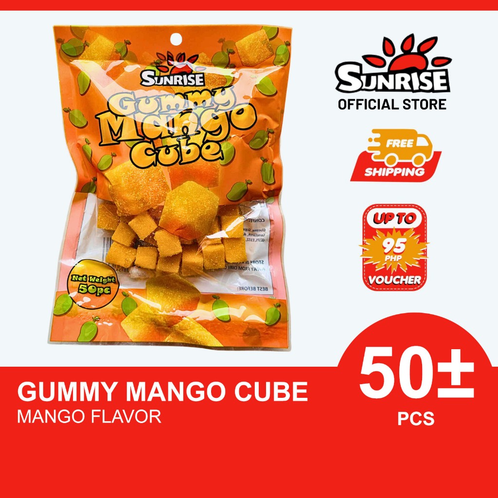 Sunrise Gummy Mango Cube Chewy Gummies Candies Mango Flavored Sweet ...