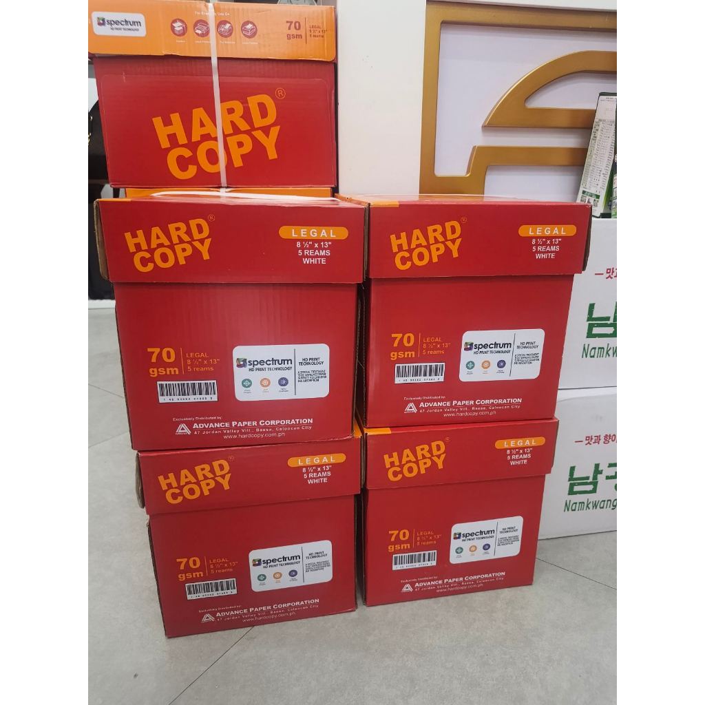 HARD COPY BOND PAPER A4 A3 LETTER LEGAL SIZE SUB 20 500S | Shopee ...