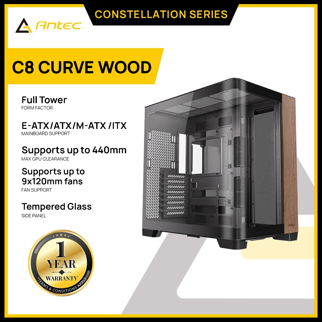 ANTEC C8 Curve Wood eATX/ATX/mATX/ITX PC Chassis | Shopee Philippines