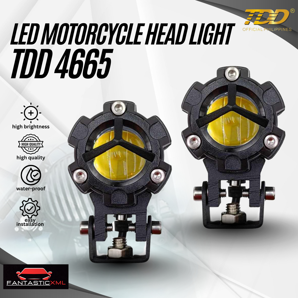 FF TDD #4665 Motorcycle Head Lights Mini Driving Light Led Light ...