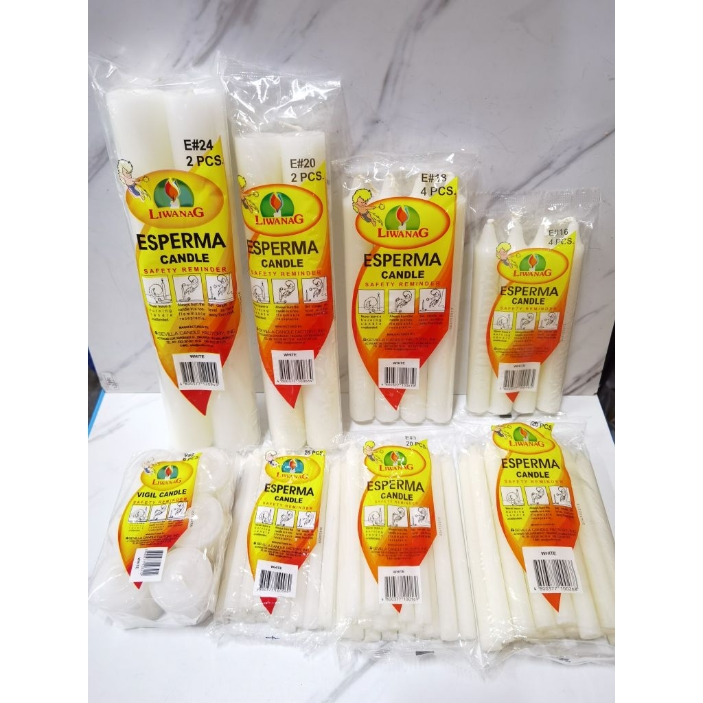 Liwanag Esperma Candle (White) | Shopee Philippines