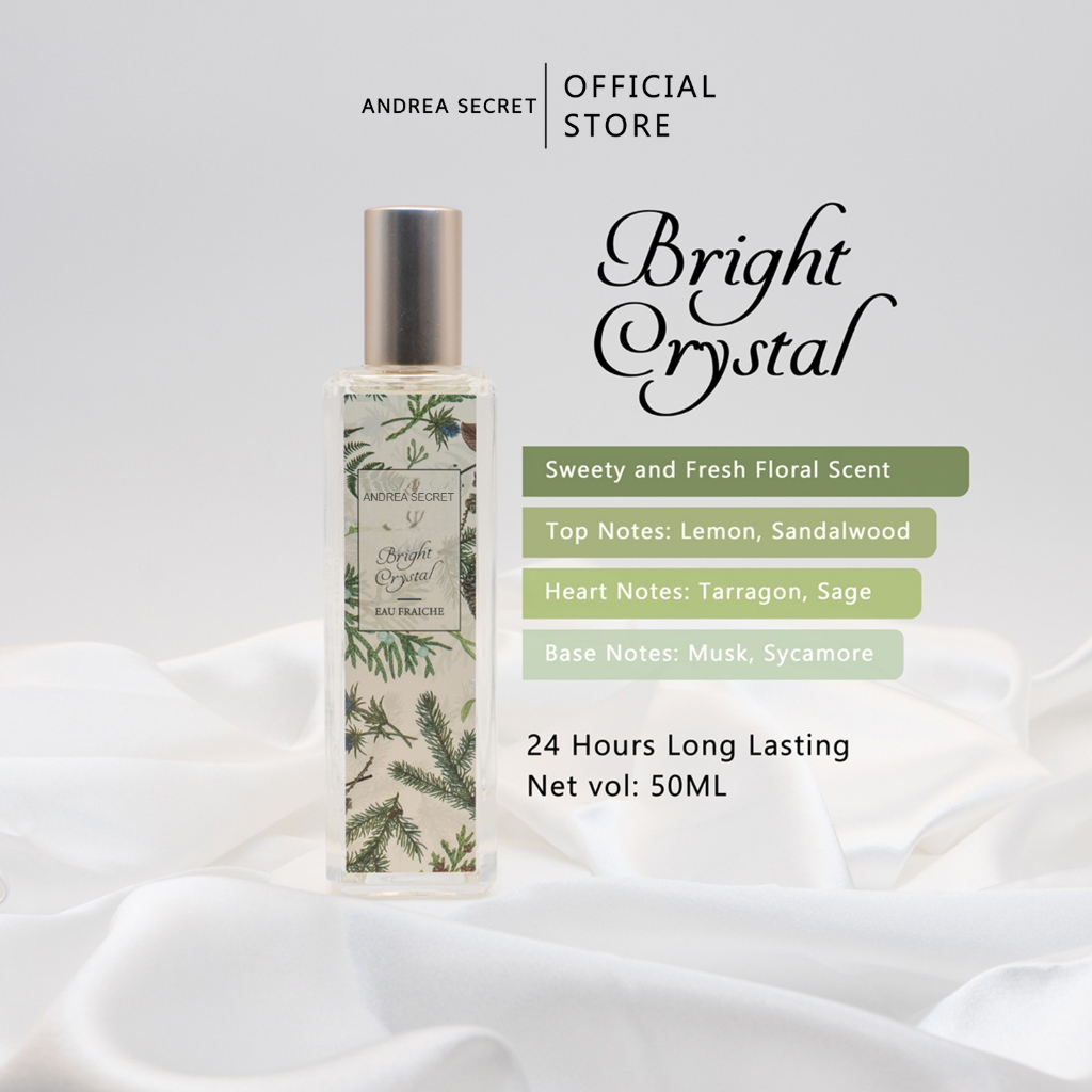 Andrea Secret Bright Crystal 50ML |Unisex | Long Lasting Fragrance Mist ...
