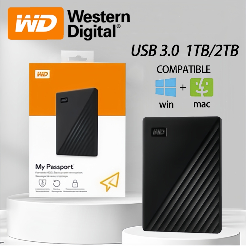 Western Digital WD External Hard Drive 2TB /1TB WD HDD My Passport USB ...