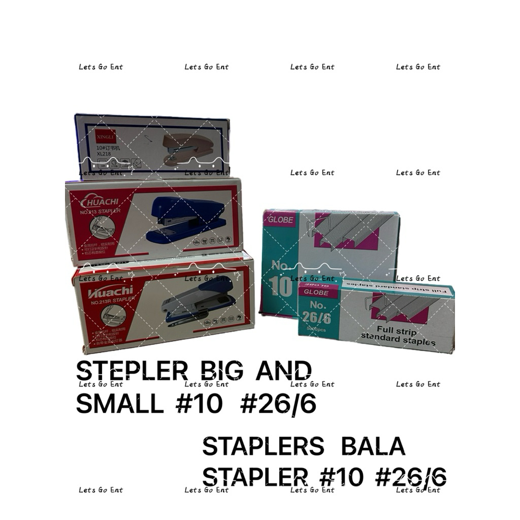 STAPLERS STAPLES BIG / SMALL AND BALA STAPLER #10 #26/6 | Shopee ...