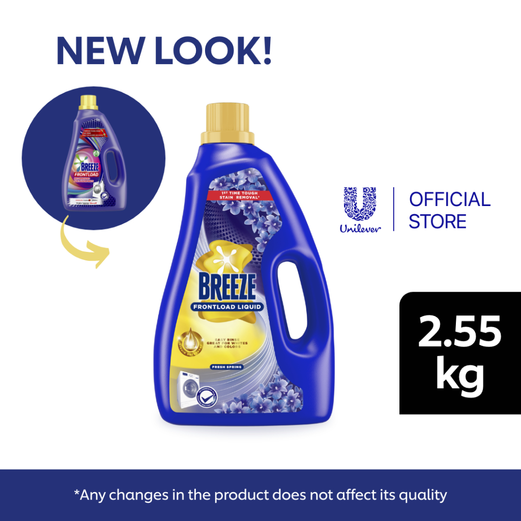 Breeze Laundry Liquid Detergent Frontload 2.55kg Bottle | Shopee ...