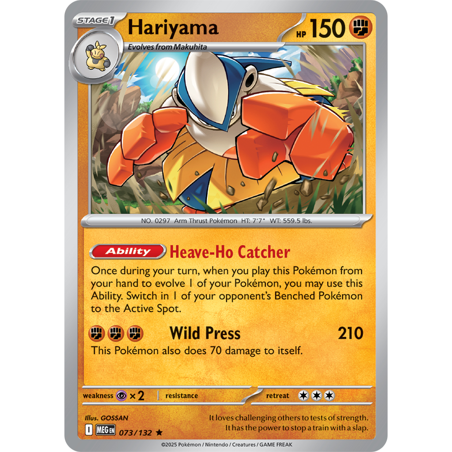 [EN] [MEG] 073/132 - Hariyama - Rare - ME01: Mega Evolution - Pokemon ...
