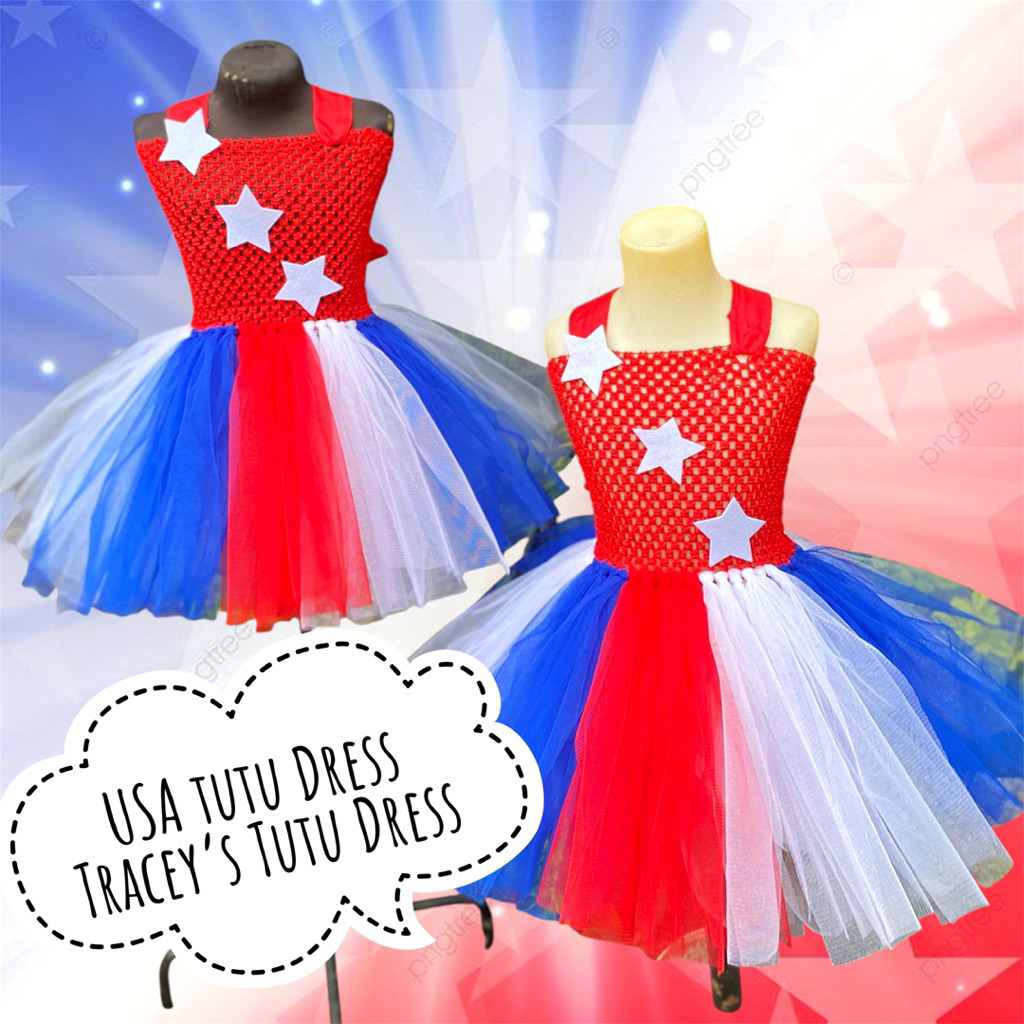 USA Country tutu Dress stretchable | Shopee Philippines