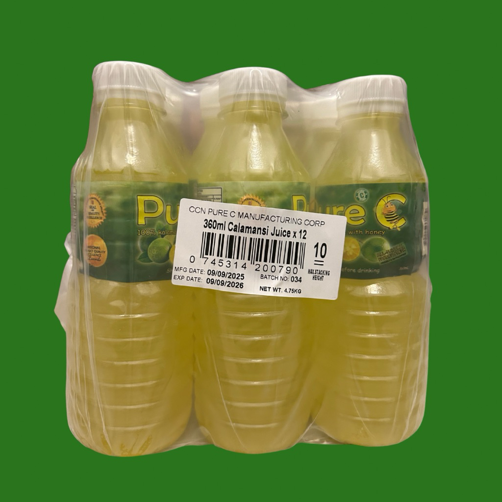 Pure C calamansi juice with honey 250ml x 12’s | Shopee Philippines
