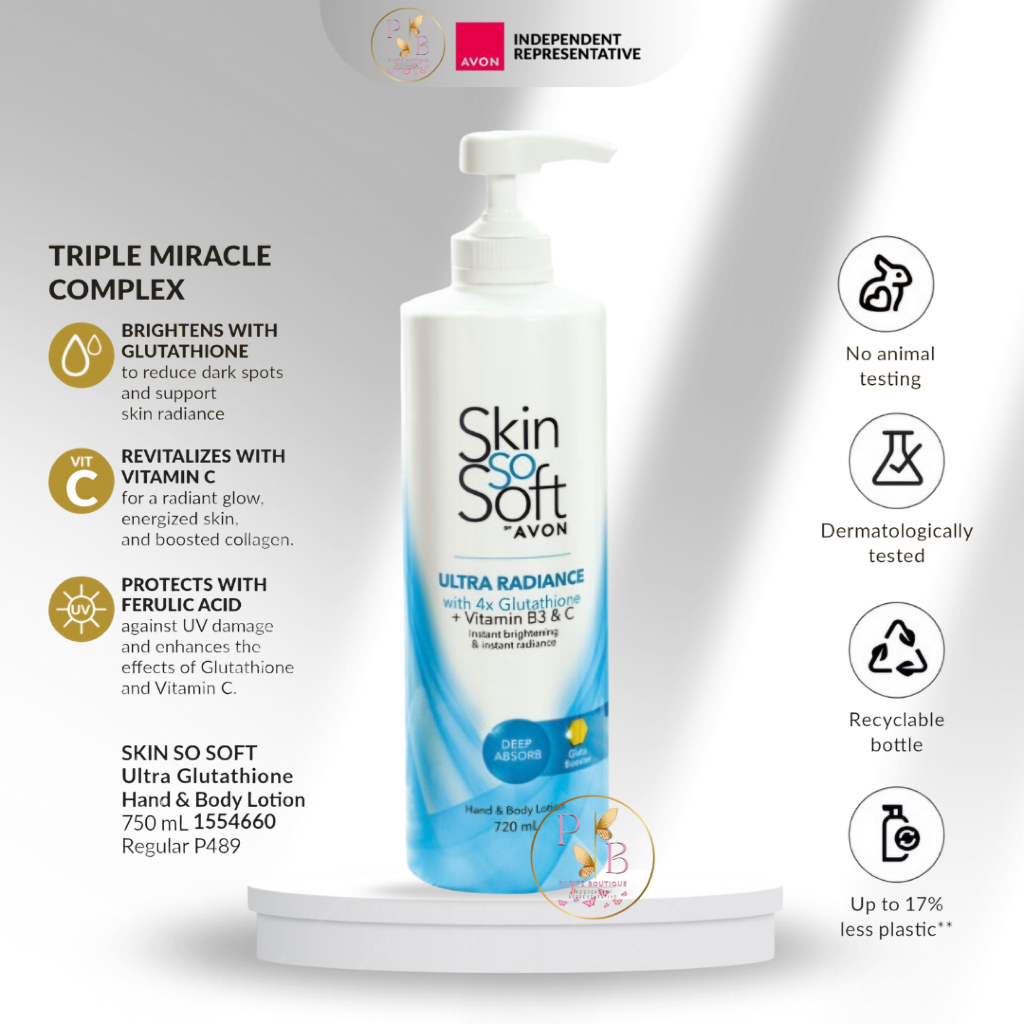 SSS - Skin So Soft Ultra Radiance with 4x Glutathione Hand & Body ...