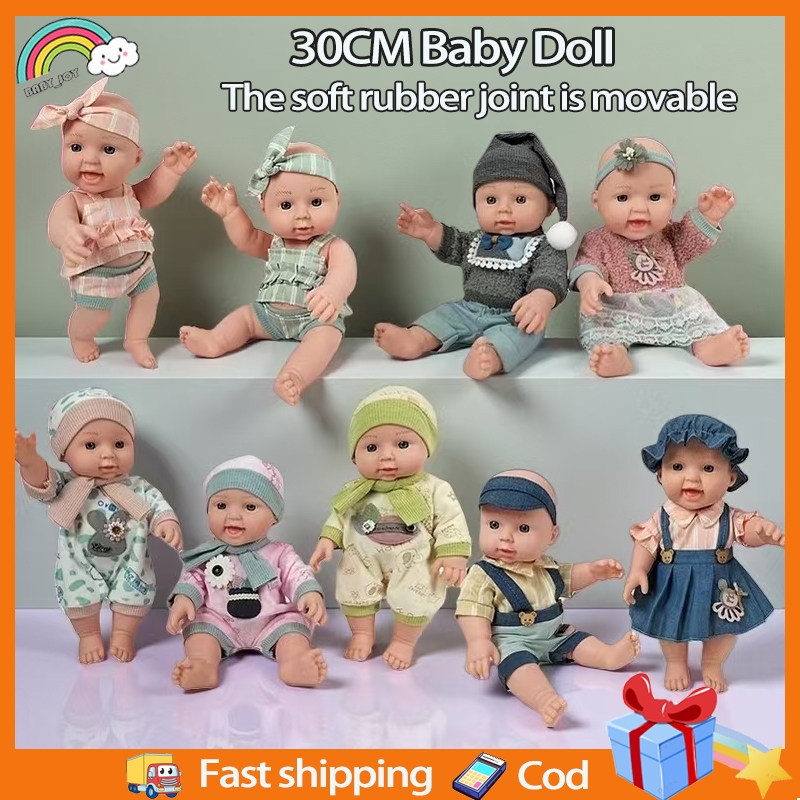 30CM Soft Rubber Simulation Princess Doll Reborn Baby Toys For Kids ...