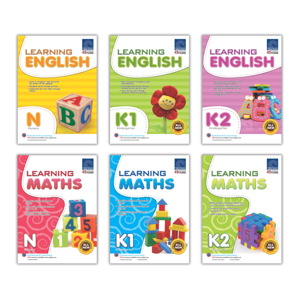 (3 books per set) SAP Singapore Learning English Preschool N1, K1 and ...