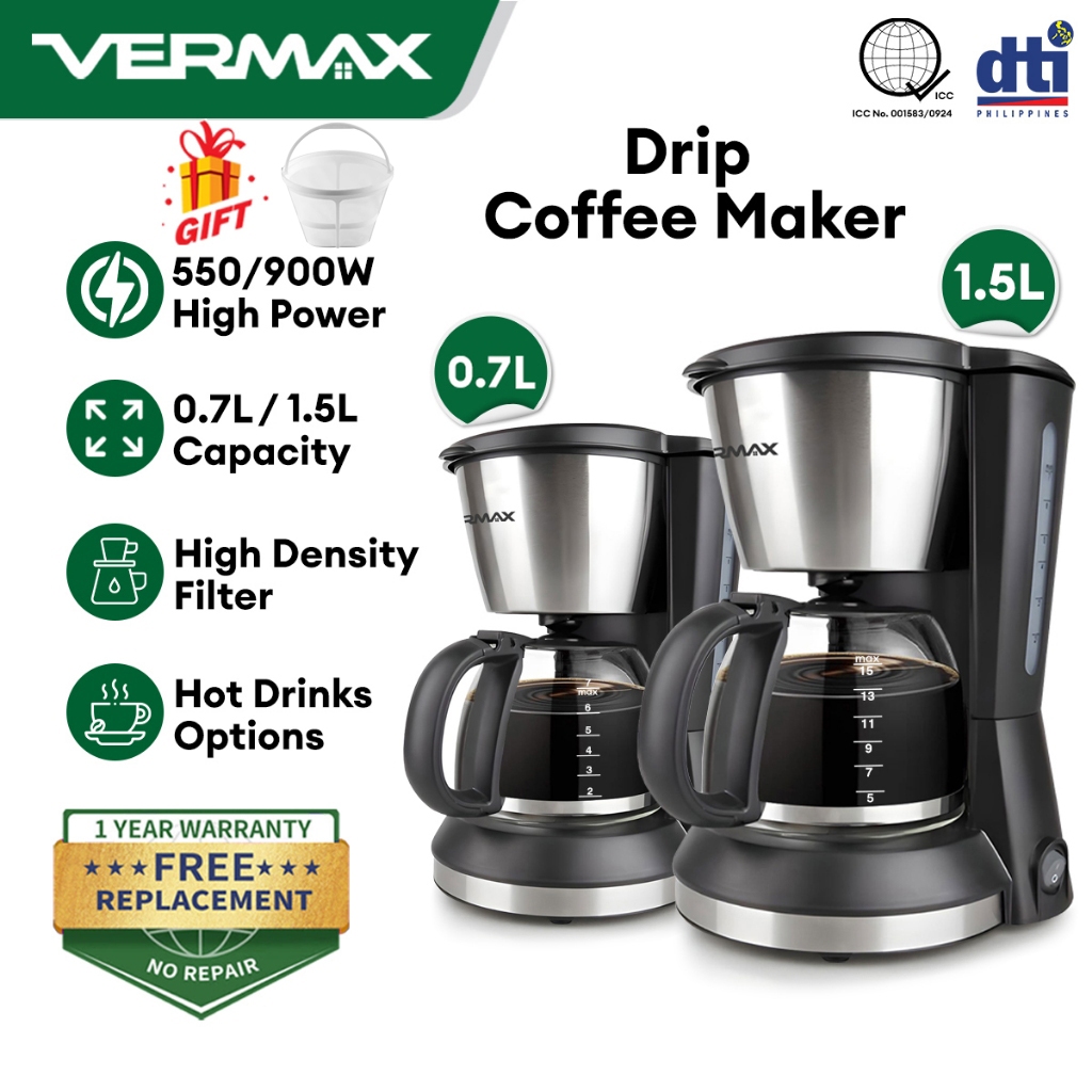 Vermax Coffee Maker 1500ml 15Cups Constant temperature Drip Coffee ...