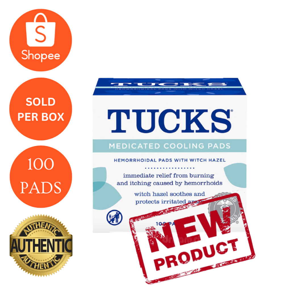 TUCKS MEDICATED COOLING PADS HEMORRHOIDAL PADS WITH HAZEL 100 PADS PER ...