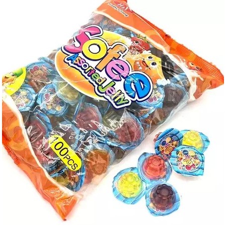 Sofee Assorted Jelly 100pcs – Colorful Fruit-Flavored Jelly Candy ...