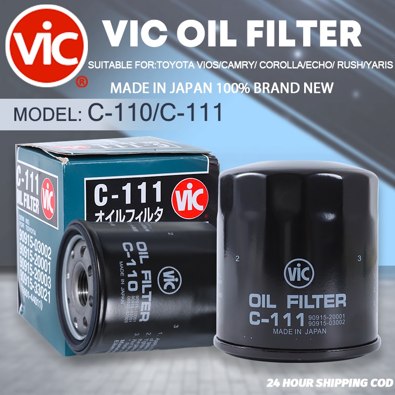 JAPAN VIC Oil Filter Original C-110/C-111 For Toyota Rush/Vios/Avanza ...