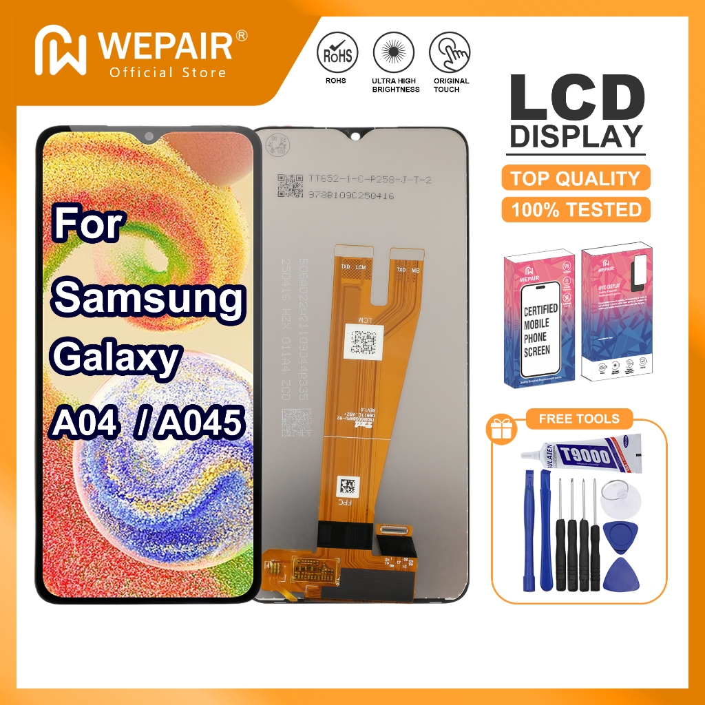 WEPAIR Original LCD For Samsung Galaxy A04/A045F/A045M Touch Screen ...