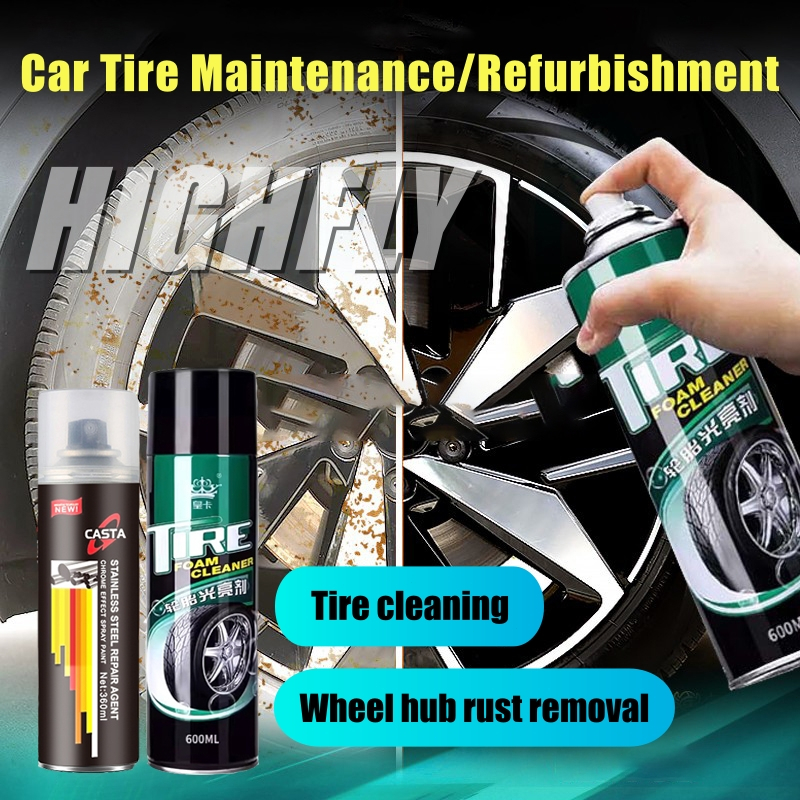 Car Tyre Maintenance Series Tire Foam Cleaner Wheel Hub Surface Chrome ...