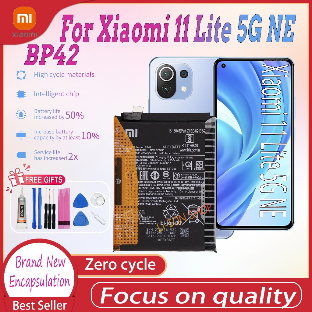 APEXBATT Xiaomi 11 Lite 5G NE Battery BP42+Batteries Tool | Shopee ...
