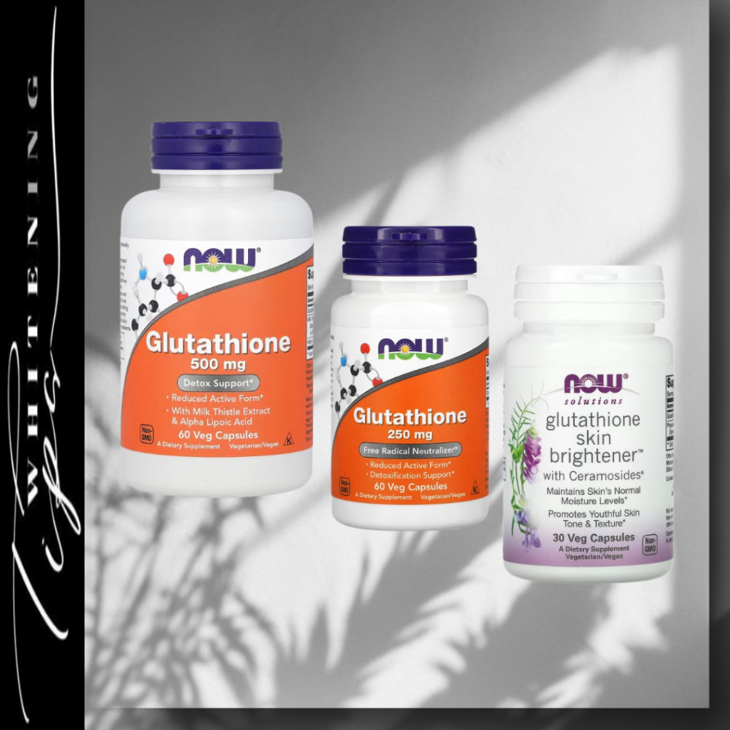 WhiteningTips | NOW Foods, Glutathione, 250 mg, 500 mg, Skin Brightener ...