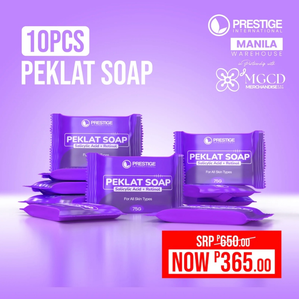 10PCS PRESTIGE PEKLAT SOAP 75G WITH SALICYLIC ACID + RETINOL FOR ALL ...
