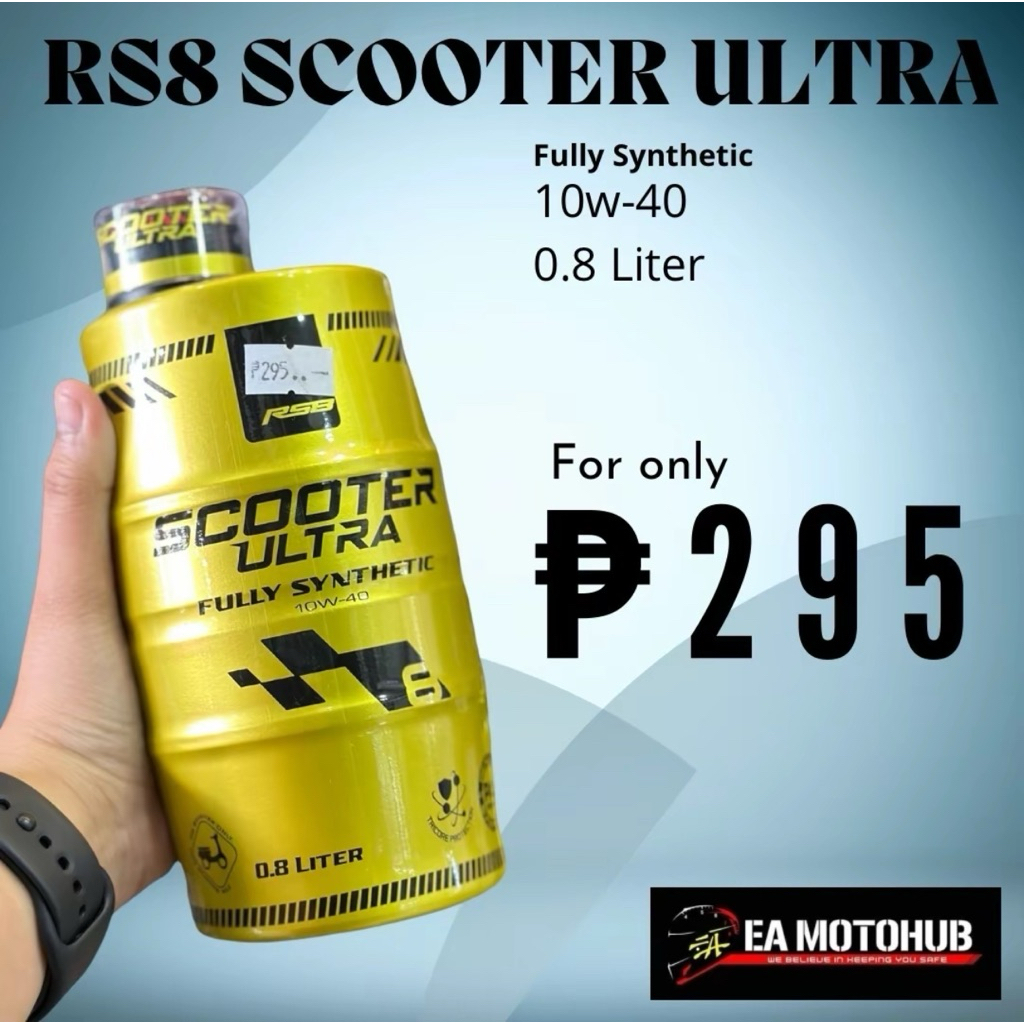 RS8 Oil • Scooter Ultra • 10w40 • Fully synthetic • 0.8L and 1L ...