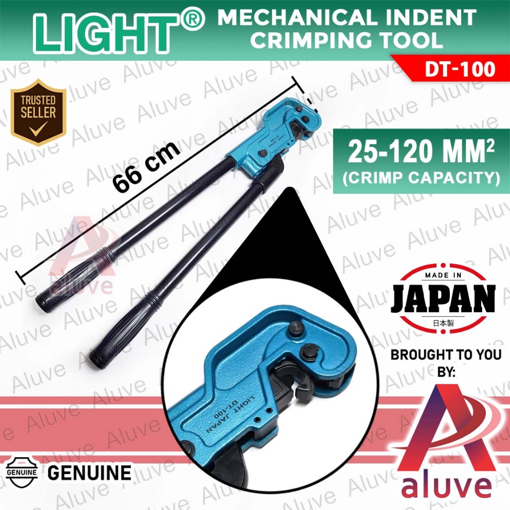 Light Japan DT-100 Mechanical Indent Terminal Crimping Tool – Heavy ...