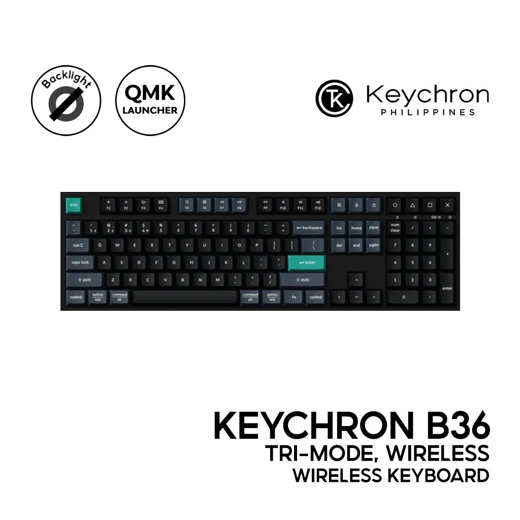 Keychron B36 Wireless Keyboard Full Layout, Keychron Launcher, B36-K9 ...