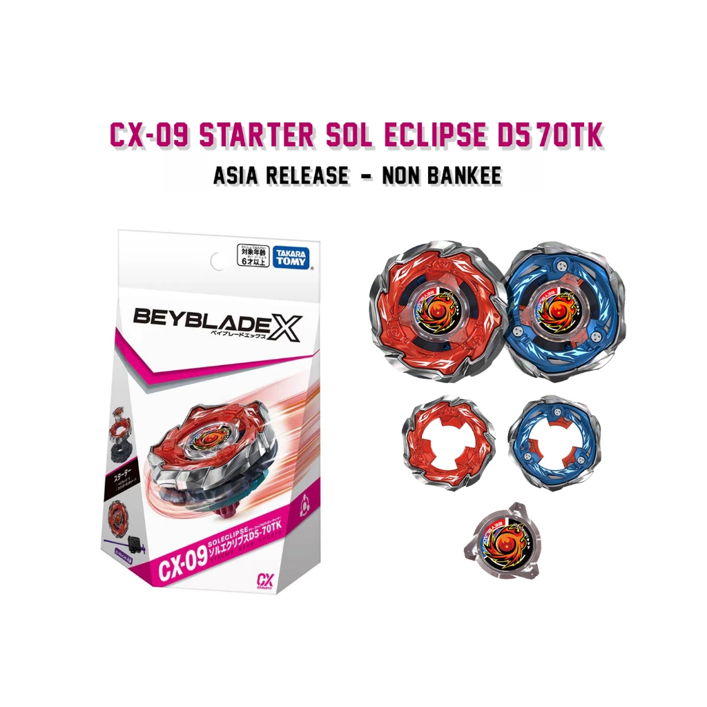 CX-09 Starter Sol Eclipse D5-70TK Beyblade X Asia Release | Shopee Philippines