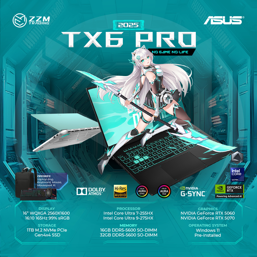 ASUS TX6 Pro 2025 16" 2.5K 165Hz Core i7/U7/U9 RTX 5060/5070 16GB/32GB ...