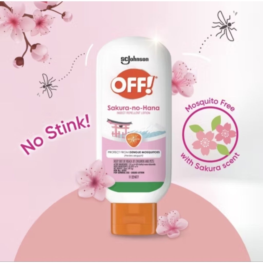 OFF! Insect Repellant Lotion Bottle 100ml Sakura-no-Hana 2026Exp ...