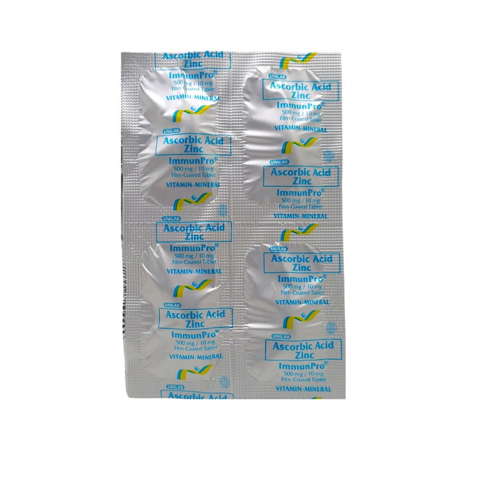 IMMUNPRO 7+1 Tablets Ascorbic Acid Zinc 500 mg / 10 mg | Shopee Philippines