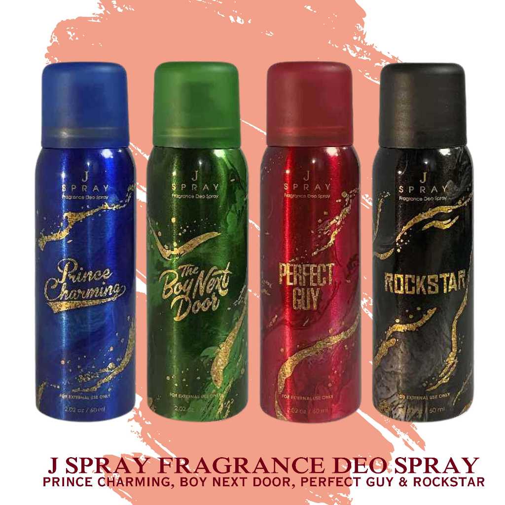 J Spray Deo Body Spray Perfume 60ml Prince Charming, Rockstar, Boy Next ...
