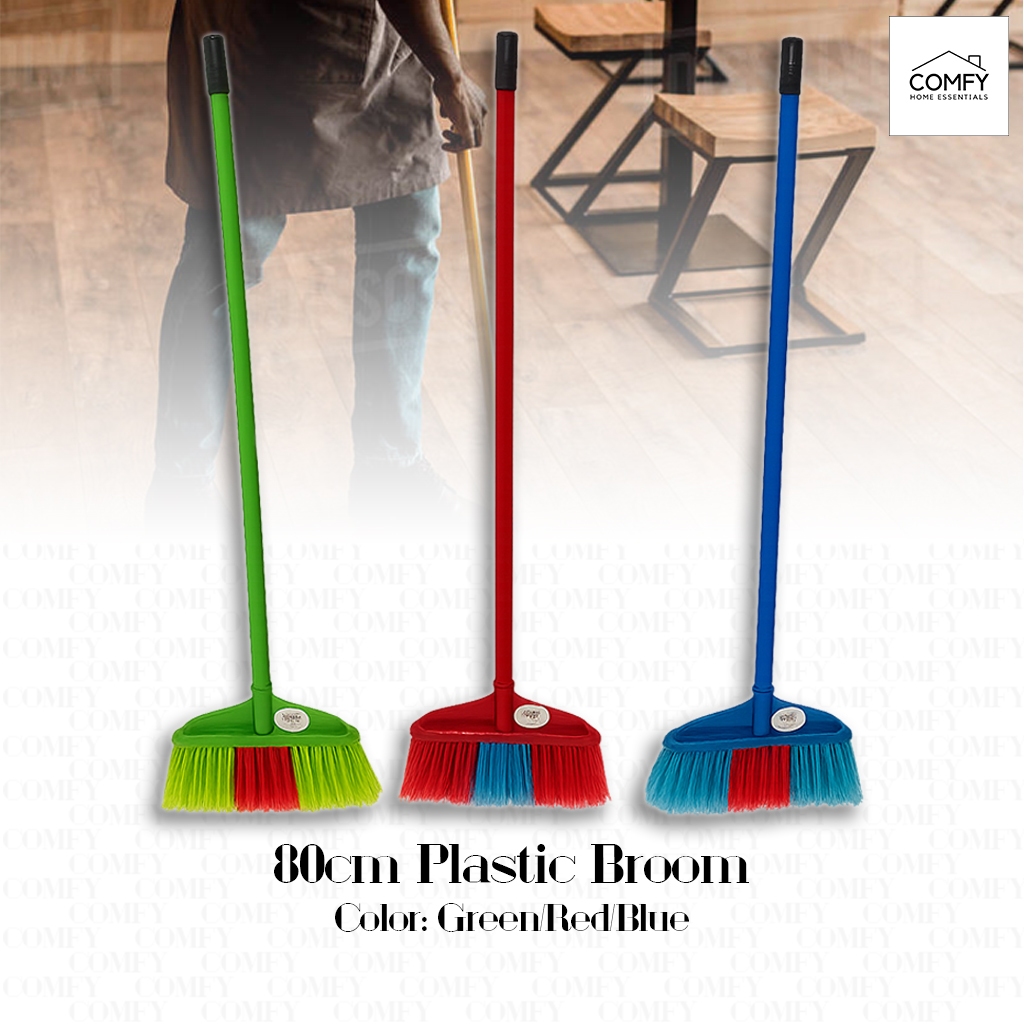80cm Plastic Broom Household Cleaning Brush Colorful Brooms Walis ...