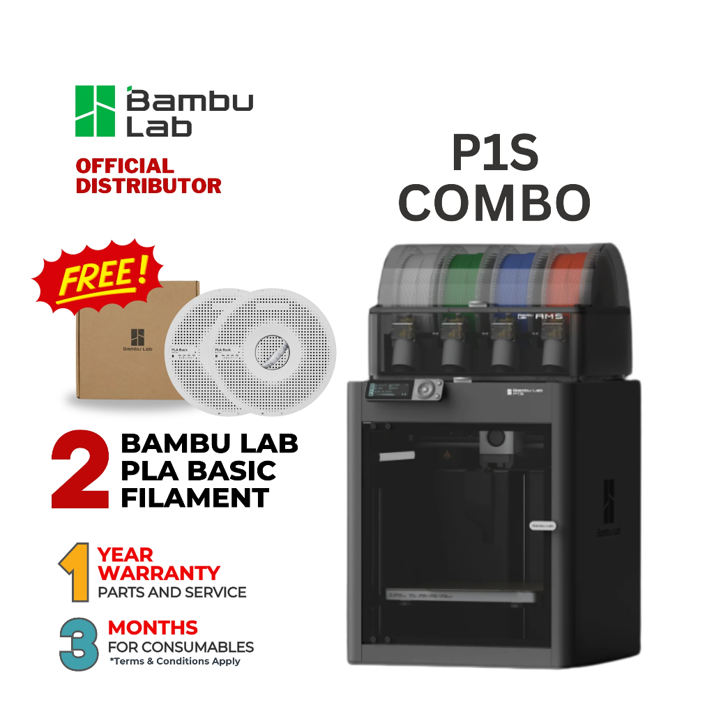 Bambu Lab P1S | P1S Combo | P1P Up to 16-color printing with AMS 3D ...