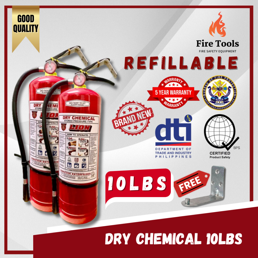 10lbs Refillable 10pounds Fire Extinguisher ABC Dry Chemical Refillable ...