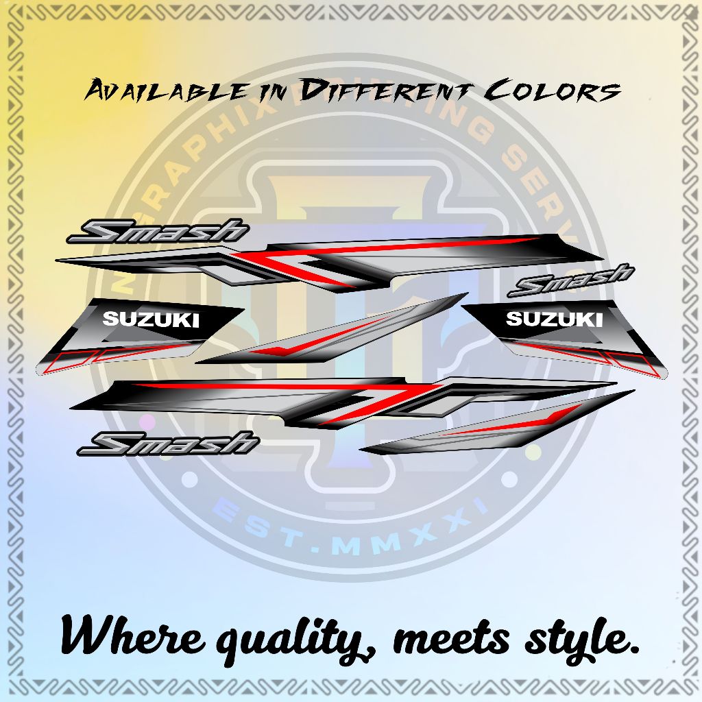 SMASH 115 2011 STOCK DECALS - PREMIUM LAMINATED STICKER | Shopee ...