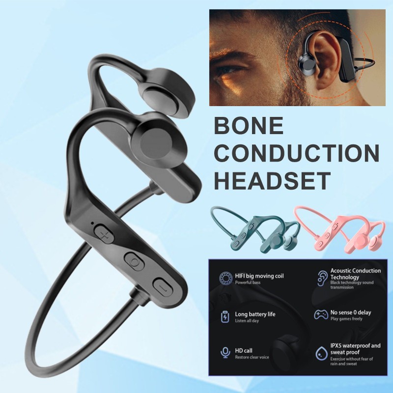 NEW Universal Bone Conduction Headset Wireless Bluetooth Headphones ...