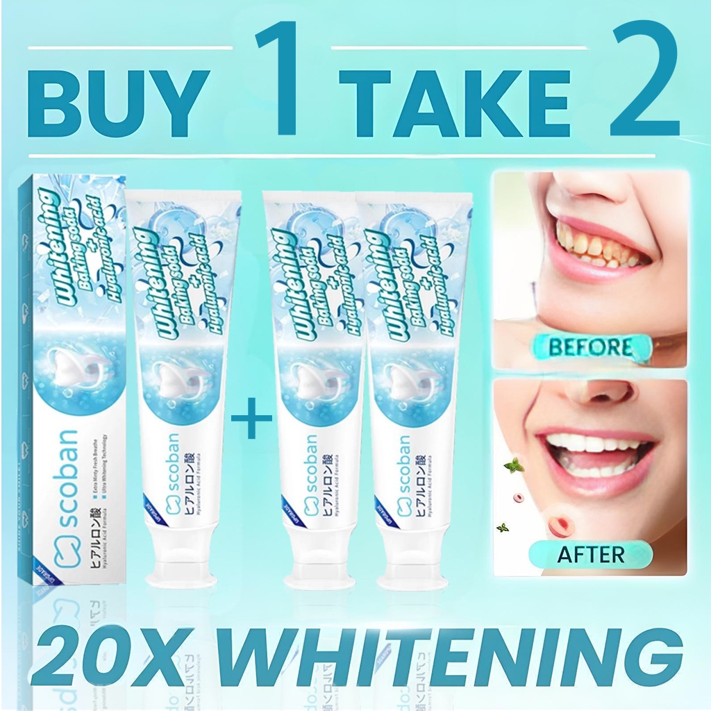 Buy 1 Get 2 SCOBAN Whitening Toothpaste Japan Hyaluronic Acid Dual ...