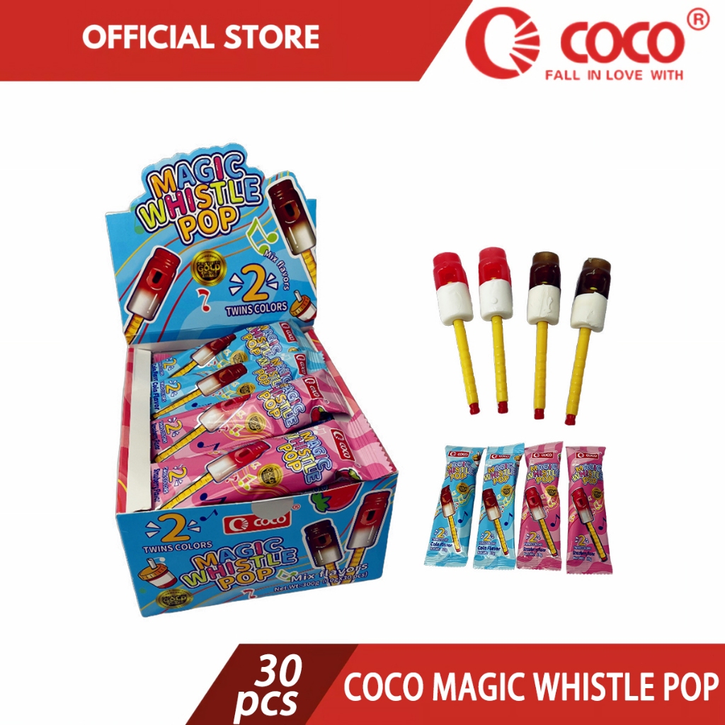 COCO Magic Whistle Pop 10GX30Pcs Happy Time Lollipop 30pcs Children's ...