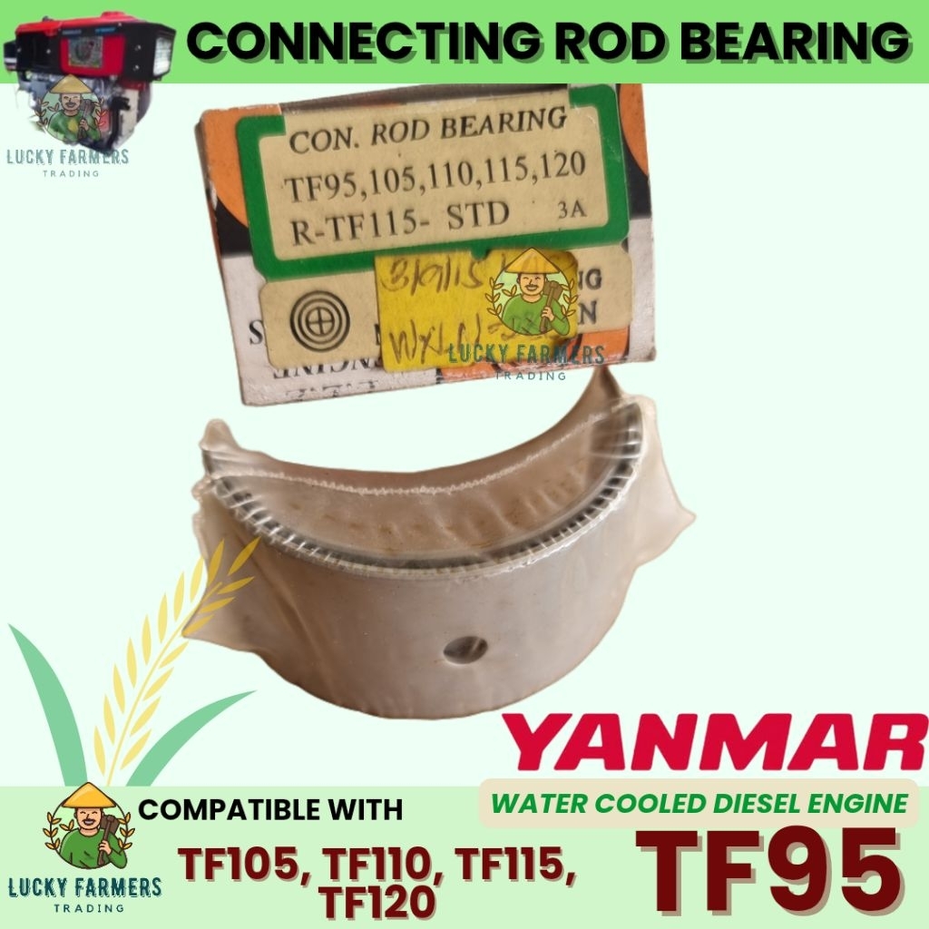 Connecting Rod Bearing YANMAR TF95, TF105, TF110, TF115, TF120 Water ...