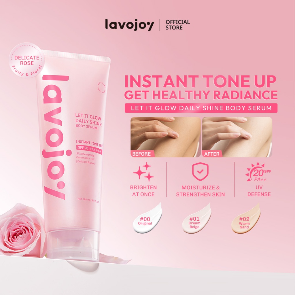 【INSTANT BRIGHTENING】lavojoy Daily Shine Body Serum Instant Tone Up W ...